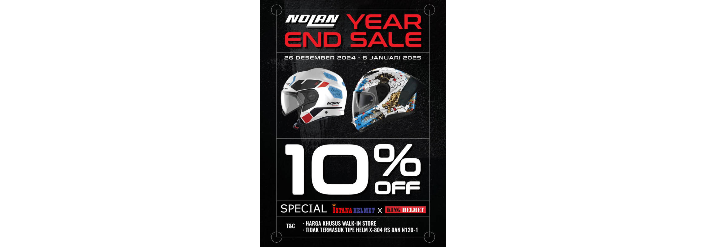 NOLAN YEAR END SALE SPECIAL 10 %
